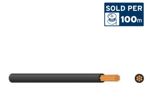 6BWBK 0.6/1.0kV V-90 PVC Insulated Building Wire, 1 Core, 6 sq-mm x ...