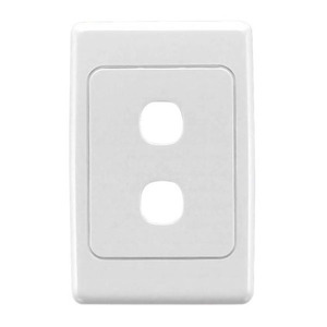Clipsal 2000 Series 2032VHWE 2 Gang Flush Surround and Grid Plate ...